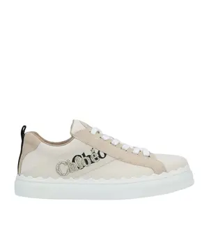 Chloé Two-tone Canvas Sneakers With Logo