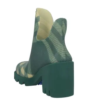 Burberry Checked Rainproof Ankle Boots - Green