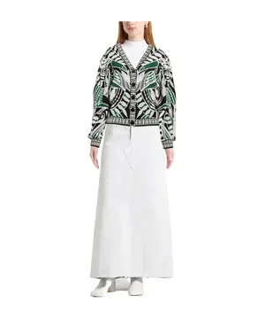 Farm Rio Floral Knit Button-front Top