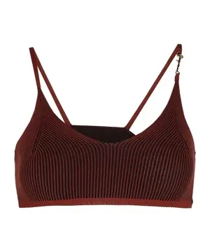 Jacquemus Sleeveless Deep Neckline Knit Top With Appliqu