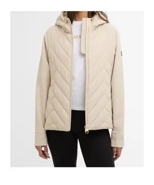 Barbour Quilted Jacket With Hood And Zip Closure