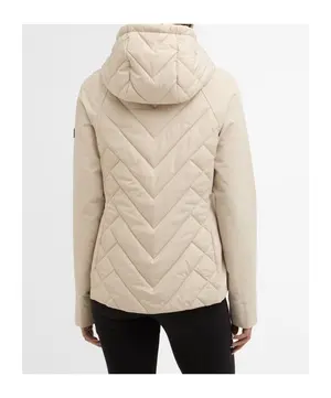 Barbour Quilted Jacket With Hood And Zip Closure