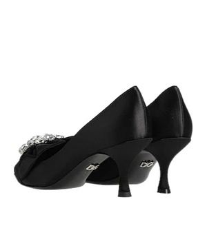 Dolce & Gabbana Minimalist Bowdecorated Highheels - Black