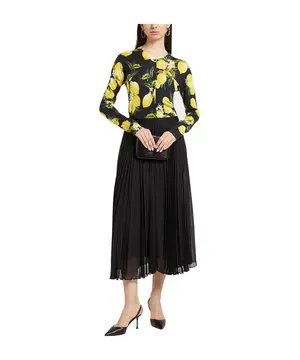 Dolce & Gabbana Printed Long Sleeve Knitted Sweater