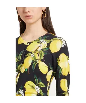 Dolce & Gabbana Printed Long Sleeve Knitted Sweater