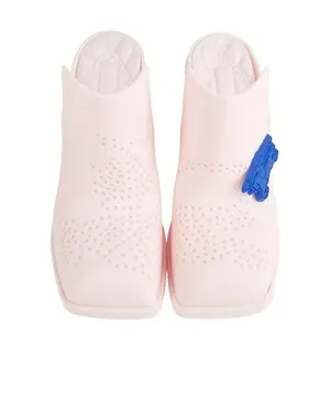 Burberry Embossed Logo Mules - Pink