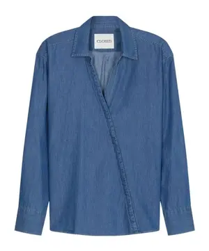 Closed Asymmetric Collared Shirt