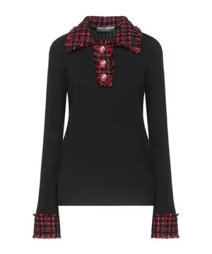 Dolce & Gabbana Solid Color Jumpers - Black