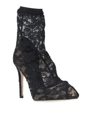 Dolce & Gabbana Lace Print Stiletto Heel Ankle Boots