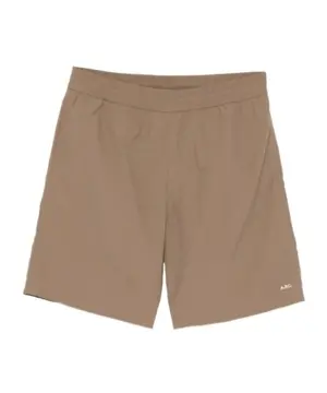 A.p.c. Elasticated-waist Logo Shorts - Brown