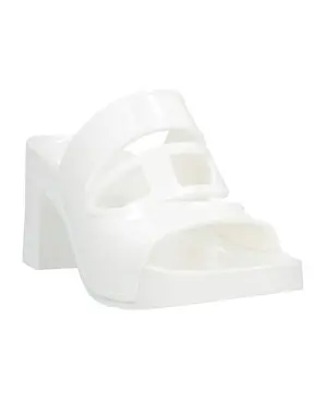 DIESEL® Round Toe High Heeled Sandals - White