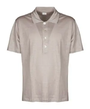 Eleventy Buttoned Polo Shirt - Light Brown