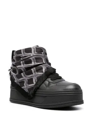 Liu Jo Selma High Top Sneakers With Scarf Detail