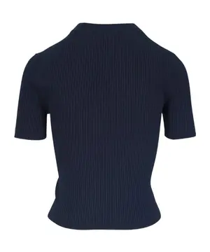 NILI LOTAN Dorset Ribbed Short-sleeved Top