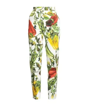 Dolce & Gabbana Multi-color Straight-leg Pants - White