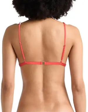 Farm Rio Printed Triangle Bikini Top - Red