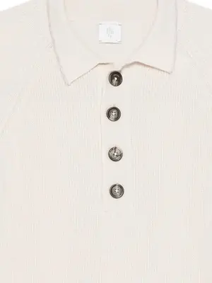 Eleventy Buttoned Collared Polo Shirt - Light Beige