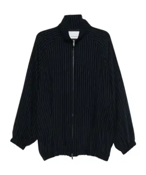 THE FRANKIE SHOP Baxter Pinstripe Zip Jacket - Blue