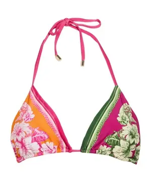 Farm Rio Farm Rio Floral Triangle Bikini Top Orange
