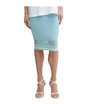 Liu Jo Ribbed Knit Mesh Insert Skirt