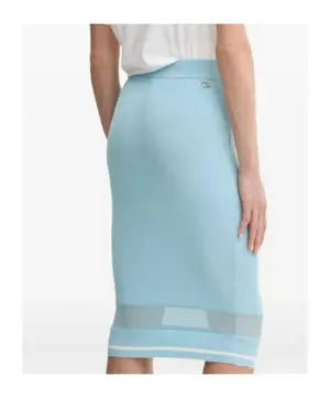 Liu Jo Ribbed Knit Mesh Insert Skirt