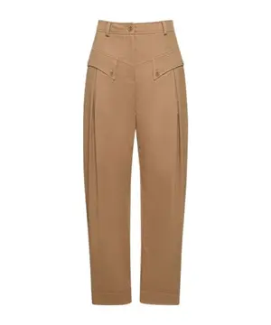 Alberta Ferretti Cotton Gabardine Balloon Pants