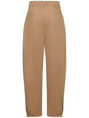 Alberta Ferretti Cotton Gabardine Balloon Pants