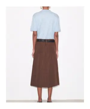 Tory Burch Oversized Silk Polo - Light Blue