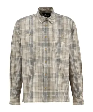 Barbour Maxwell Checked Patch Long-sleeved Relaxed Shirt