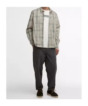 Barbour Maxwell Checked Patch Long-sleeved Relaxed Shirt