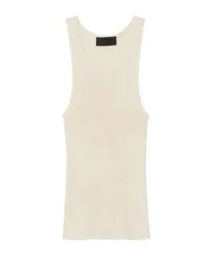 NILI LOTAN Scoop Neck Ribbed Tank Top