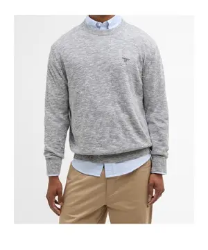 Barbour Flaxby Crew Neck Sweater - Gray