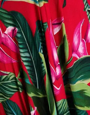 Farm Rio Flared Floral-print Crepe Maxi Dress