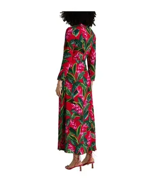 Farm Rio Flared Floral-print Crepe Maxi Dress