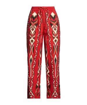 Farm Rio Multi-colored Textured Casual Pants - Red