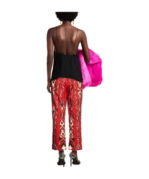 Farm Rio Multi-colored Textured Casual Pants