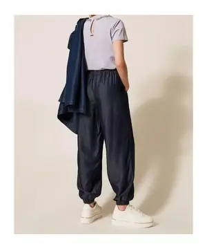 TWINSET Drawstring Denim Sweatpants