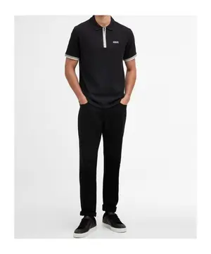 Barbour Logo Embroidered Polo Shirt - Black