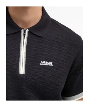 Barbour Logo Embroidered Polo Shirt - Black