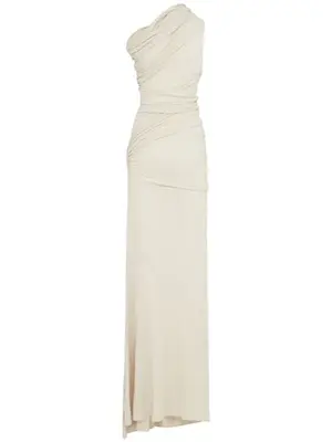 ENTIRE STUDIOS Pillar One-shoulder Pleated Maxi Dress