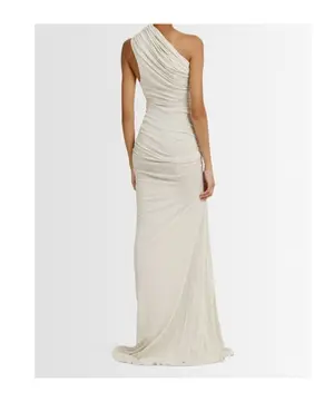 ENTIRE STUDIOS Pillar One-shoulder Pleated Maxi Dress