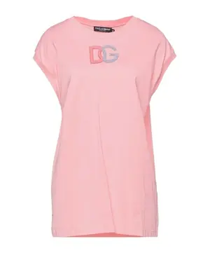 Dolce & Gabbana Solid-color Short-sleeved T-shirt - Pink
