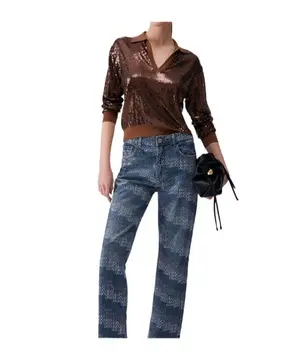 Liu Jo Sequins Jumper - Brown
