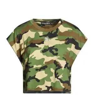 Dolce & Gabbana Camouflage-print Cropped Jersey T-shirt