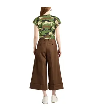 Dolce & Gabbana Camouflage-print Cropped Jersey T-shirt