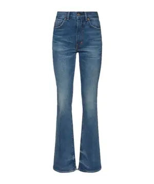 TOM FORD Japanese Stonewashed Denim Flared Jeans - Blue