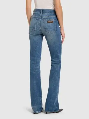 TOM FORD Japanese Stonewashed Denim Flared Jeans