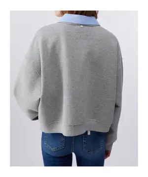 Liu Jo Embellished Neck Long-sleeved Sweatshirt