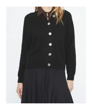 Tory Burch Merino Wool Button Cardigan