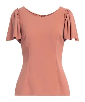 Dolce & Gabbana Stretch Short-sleeve Top With Zipper Detail - Flesh-colored